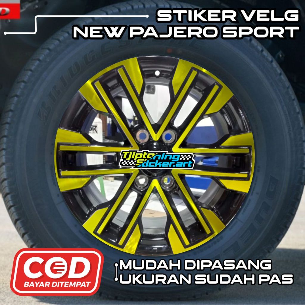 Jual STICKER VELG NEW PAJERO SPORT - STIKER VELG MOBIL PAJERO | Shopee ...