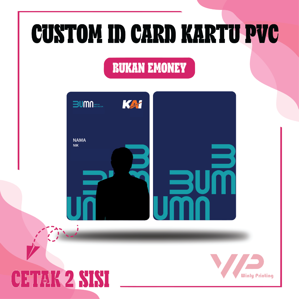Jual CUSTOM KARTU PVC DESIGN ID CARD KAI BUMN TERBARU BAHAN PVC - 2 ...