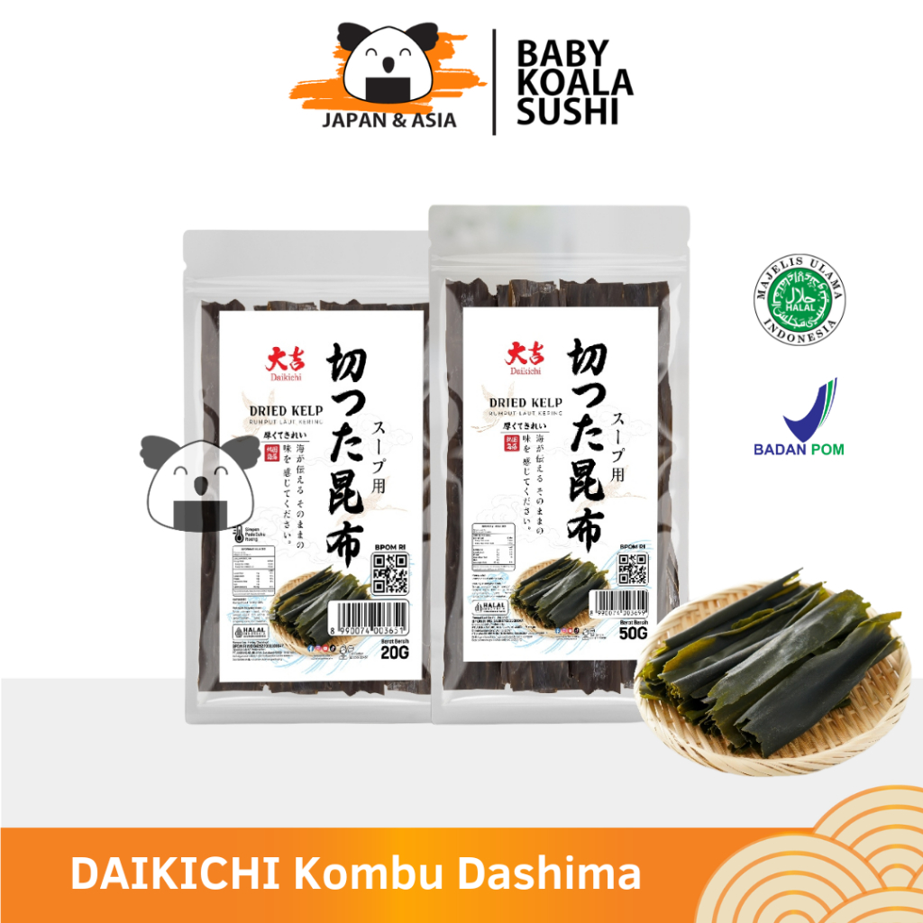 Jual DAIKICHI Kombu Dashi Konbu Dashima 50 g │ Kaldu Rumput Laut Import Kelp Kuah Miso Ramen ...