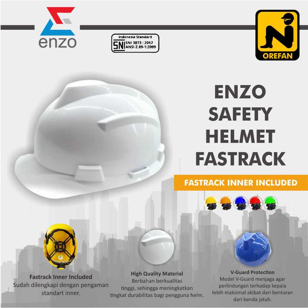 Jual HELM SAFETY PROYEK FASTRACK PUTIH KUNING MERAH HIJAU BIRU ORANGE ...