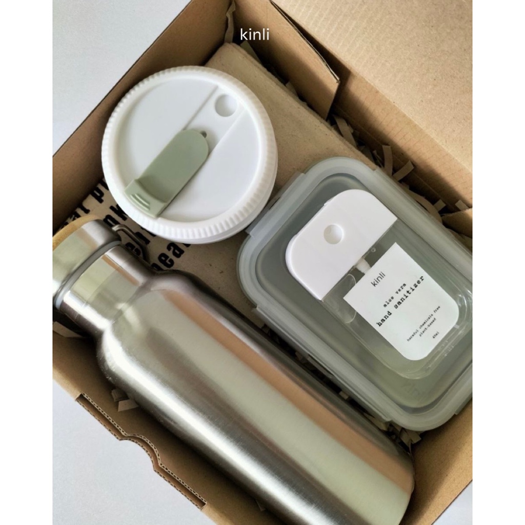 Jual khana sustainable zero waste gift set lunch box collapsible cup ...