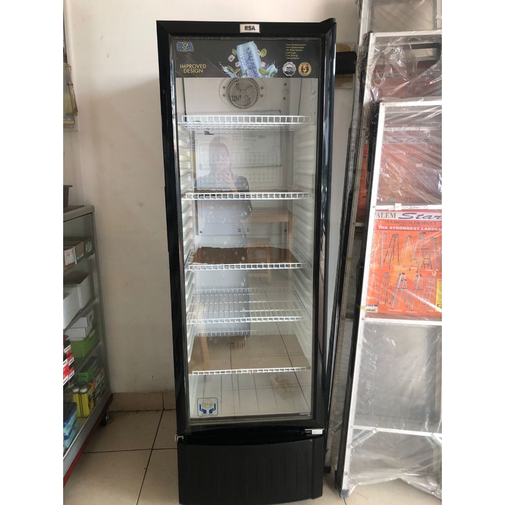 Jual RSA AGATE-300.R Showcase 1 Pintu 290L 5 Rak SECOND | Shopee Indonesia