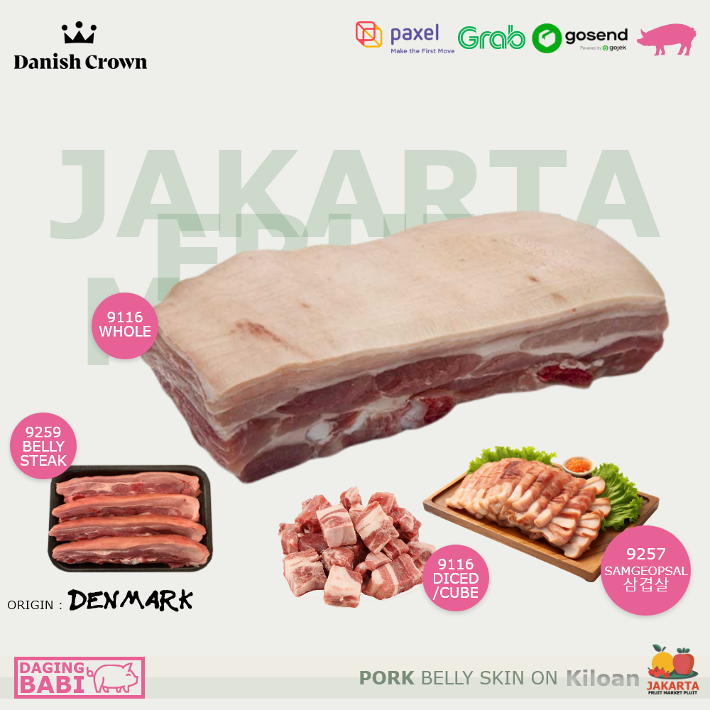 Jual PORK BELLY SKIN ON ALL CUT PART / STEAK / BBQ / Yakiniku ...