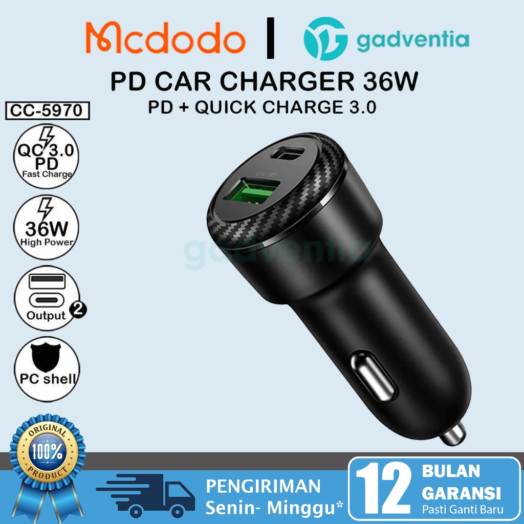 Jual Mcdodo Adaptor Car Charger Mobil Pps 30w 33w 36w 75w 100w Usb Qc 3 ...