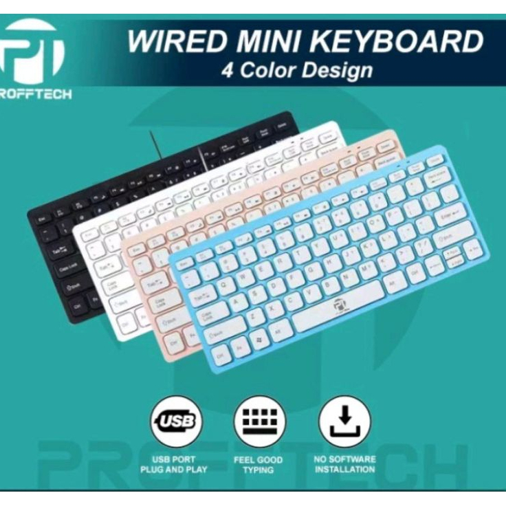 Jual PROFFTECH KP100 KEYBOARD MINI USB MULTIMEDIA - DISASS JOGJA ...
