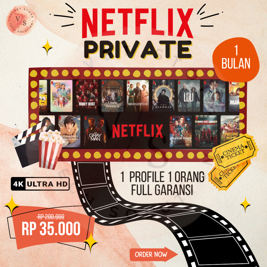 Jual PROMO NETFLIXXX BEST SELLER 4K PREMIUM 1 BULAN GARANSI | Shopee Indonesia