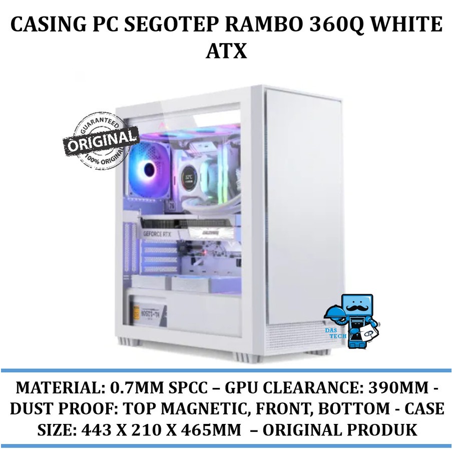 Jual Casing PC Segotep Rambo 360Q White ATX - Garansi Resmi | Shopee ...