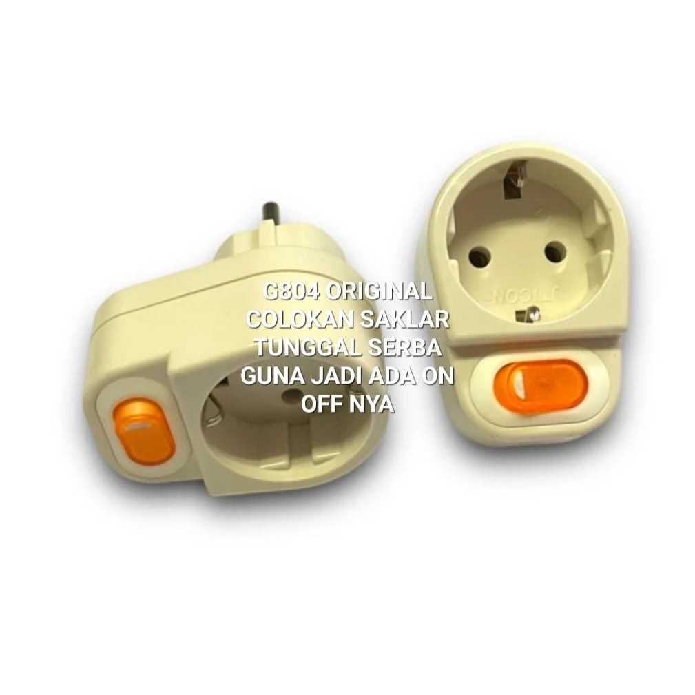 Jual G804 SAKLAR TUNGGAL SERBA GUNA ON OFF SOCKET SOKET STOP KONTAK ...