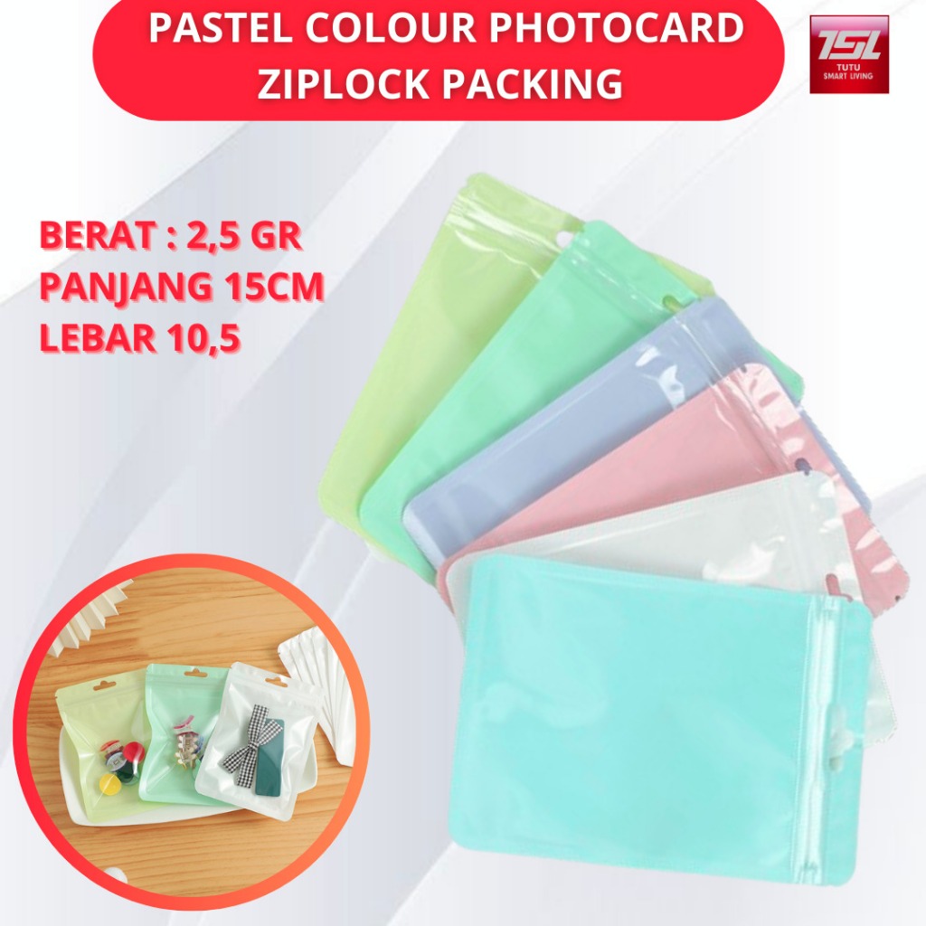 Jual TUTU Pastel Colour Photocard Ziplock Packing | Kantong Plastik ...