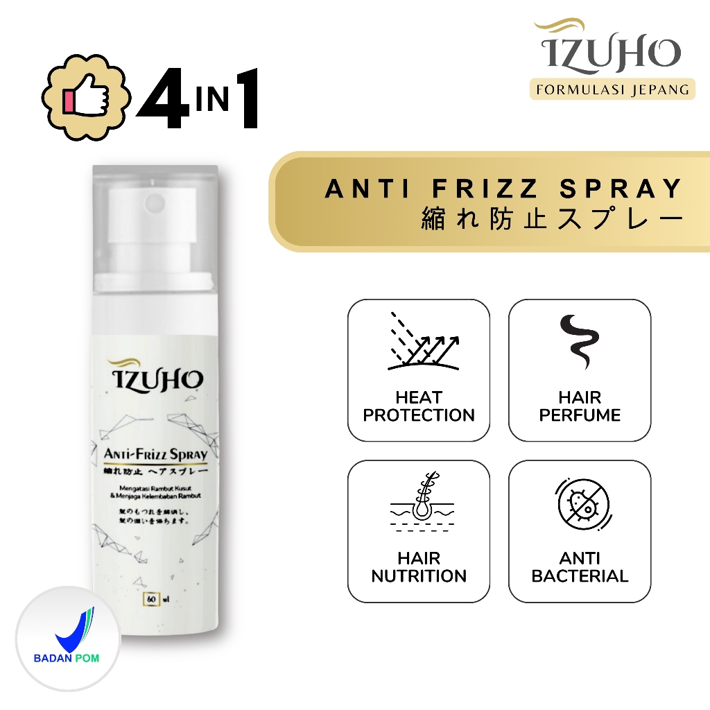 Jual IZUHO | Anti Frizz Spray 4 IN 1 | Heat Protection and Hair Mist ...