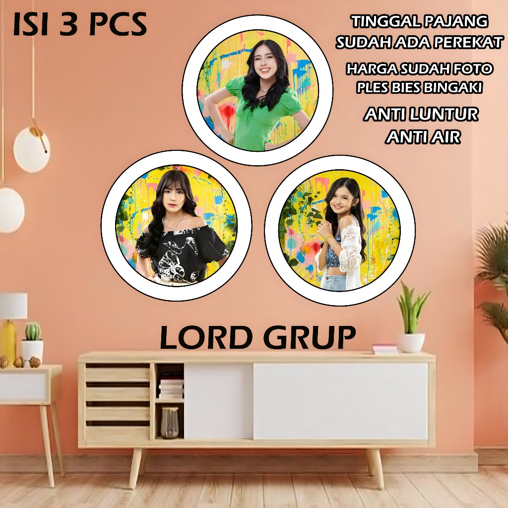 Jual Cetak Foto Bentuk Bulat Pakai List Putih Harga Termurah/Paling ...