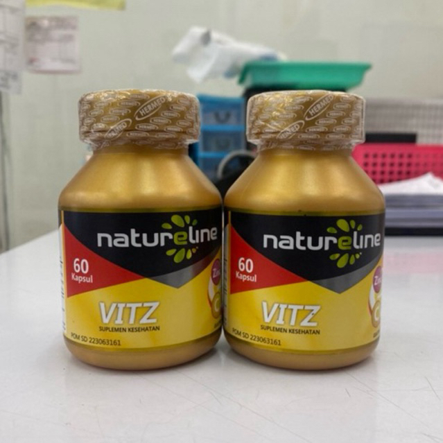 Jual NATURELINE VITZ 60 kapsul suplemen vitamin C, Zinc, vitamin D3 ...