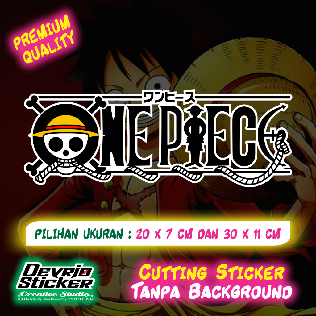 Jual Cutting Stiker One Piece Flag Variasi Motor Mobil Sticker Timbul ...
