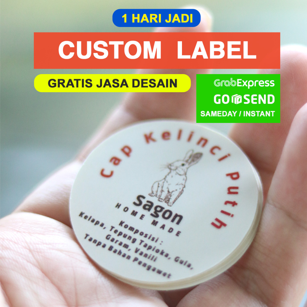 Jual STIKER MAKANAN STICKER LABEL CUSTOM STIKER PRODUK STICKER CUSTOM ...
