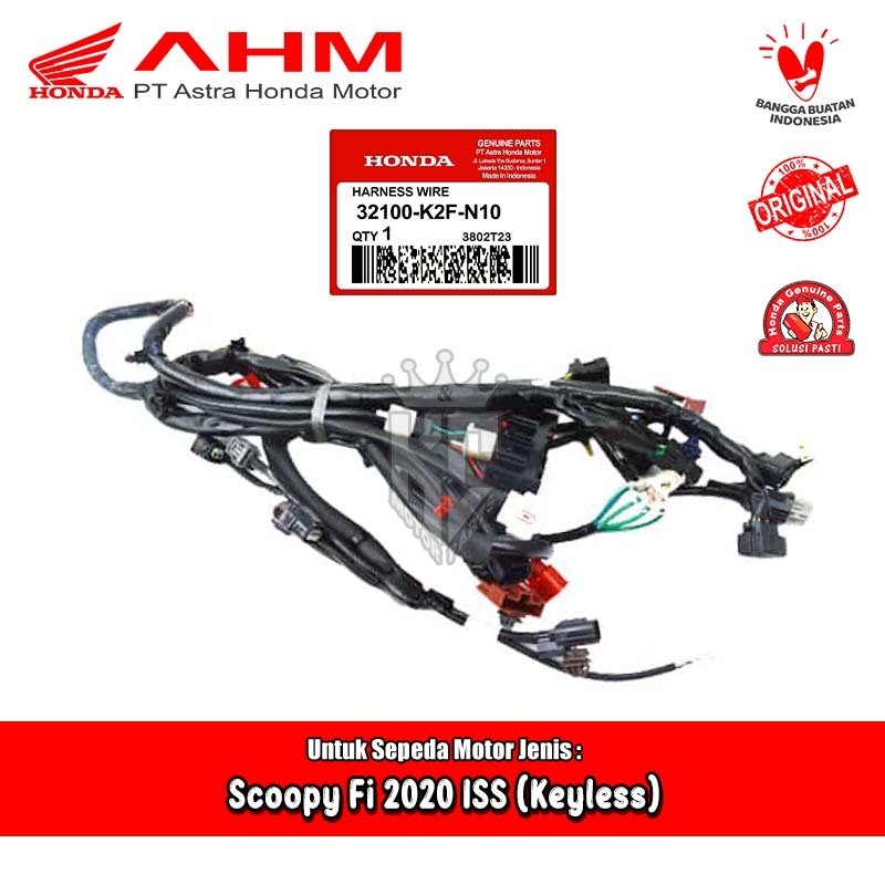 Jual Wayar Kabel Body Komplit Honda Scoopy Fi eSP Prestige 2020 - 2021 Keyless Original AHM ...