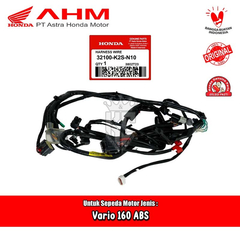 Jual Wayar Kabel Body Komplit Honda Vario 160 ABS 100% Original AHM 32100-K2S-N10 | Shopee Indonesia