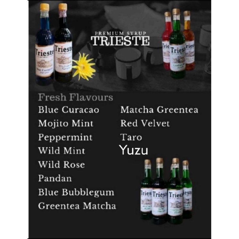 Jual TRIESTE SYRUP PREMIUM VARIAN FRESH FLAVOUR NEW YUZU | Shopee Indonesia