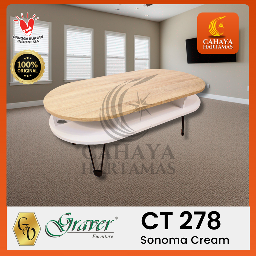 Jual Meja kopi Meja tamu coffee table CT 278 (Sonoma Oak-White) Meja sudut Meja ruang tamu ...