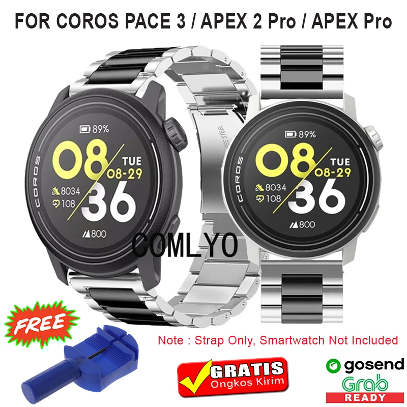 Jual STRAP TALI JAM WATCH STAINLESS MODEL TWO TONE FOR COROS PACE 3 ...