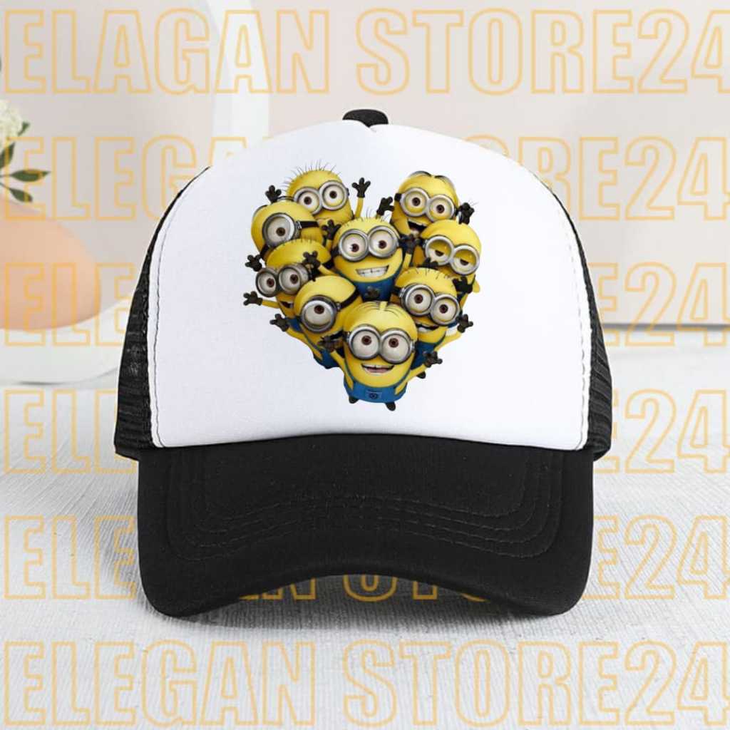 Jual topi tracker MINIONS Topi Jaring Topi Chrome Topi Trucker Topi ...