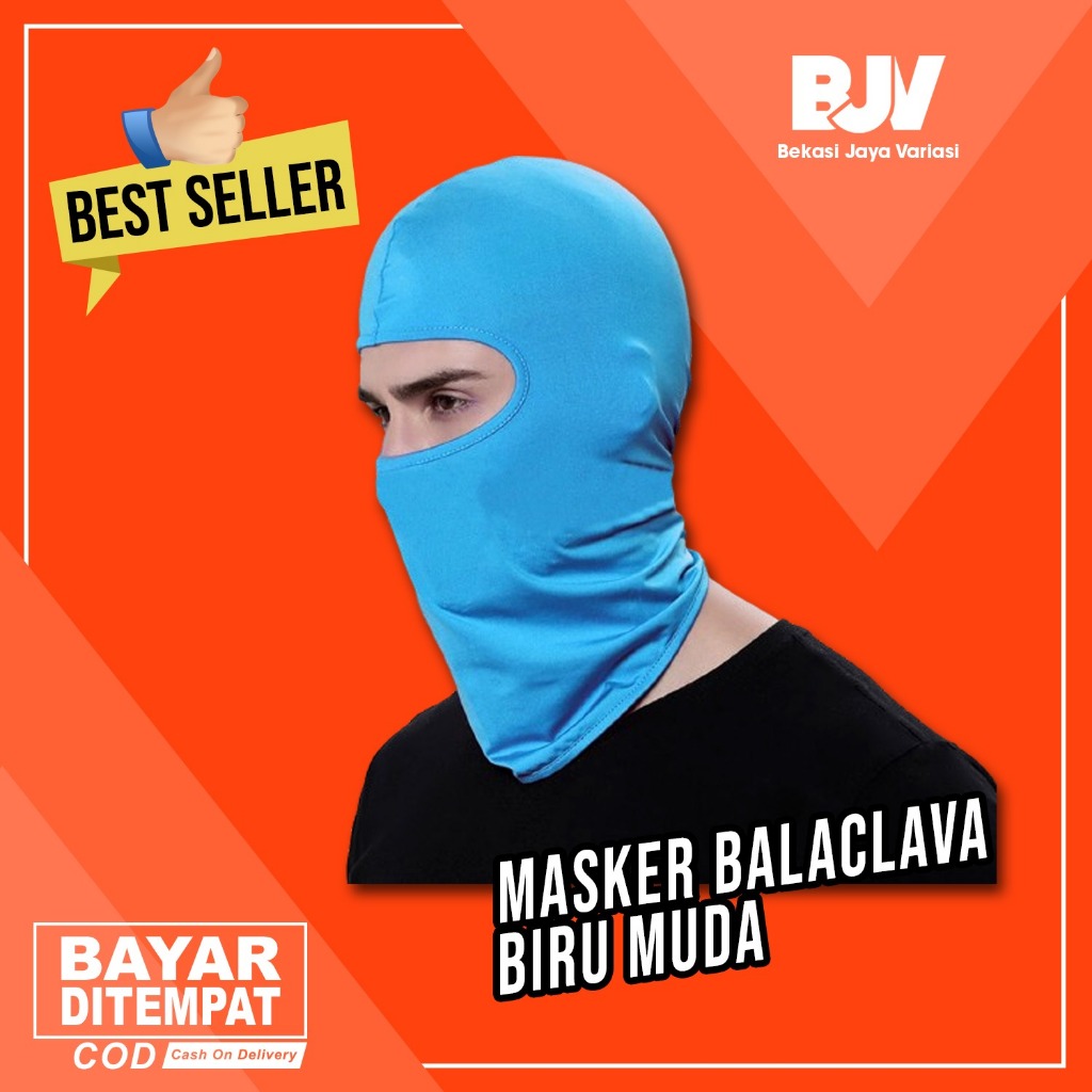 Jual Masker Motor / Sepeda / Olah Raga Balaclava - BLUE SKY / BIRU MUDA ...