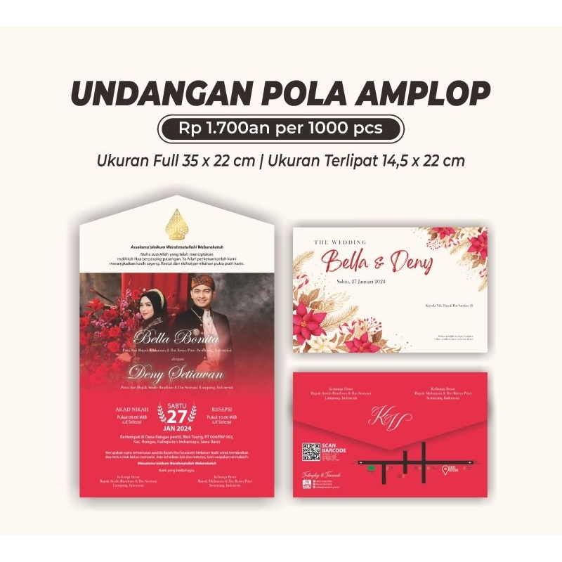 Jual Undangan Pola Amplop | Shopee Indonesia