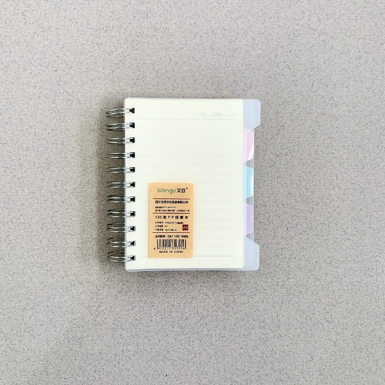 Jual Mini Notepad Spiral Plus Divider Loose Leaf Wengu A6 A5 B5 ...