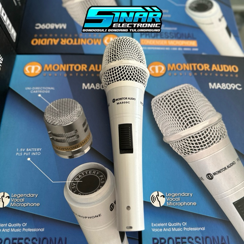 Jual Mic Condenser MONITOR AUDIO Daya Baterai A2 Super Peka | Shopee ...