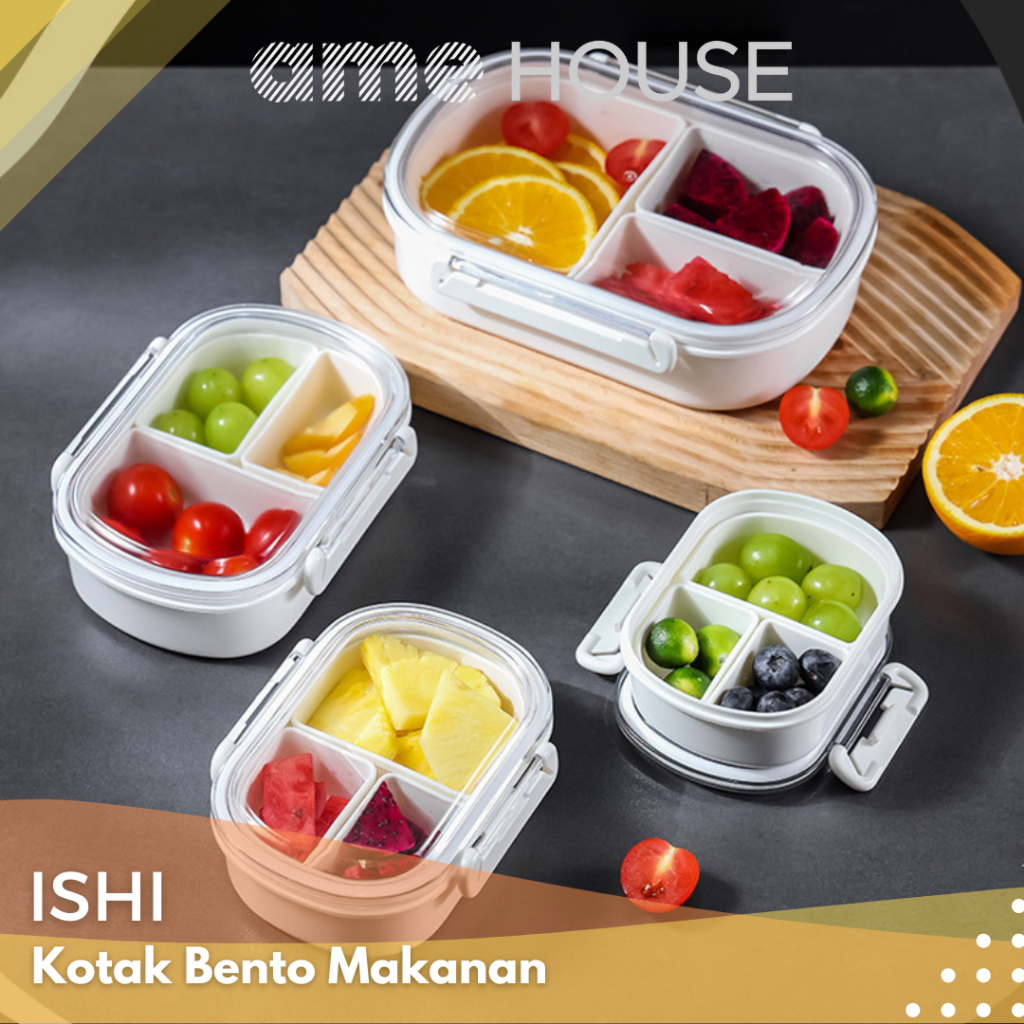 Jual |AME|ISHI Lunch Box Makan Minimalis Wadah Simpan Makanan ...
