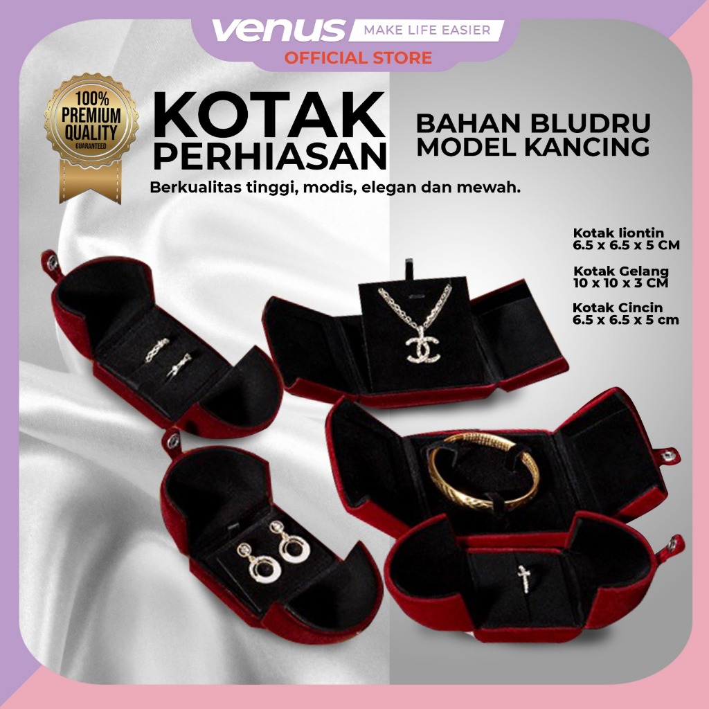 Jual VENUSJKT - Box Cincin Kotak Cincin Tempat Cincin Ring Box Beludru ...