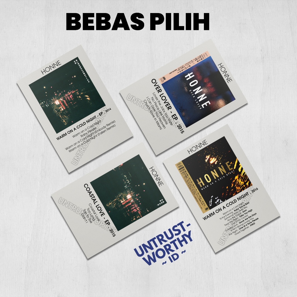 Jual Poster HONNE Album dan EP Ukuran A5 (4-12pcs) | Shopee Indonesia