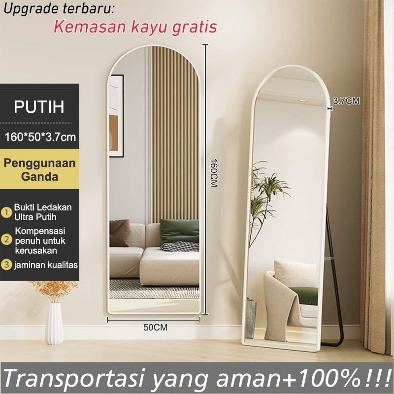 Jual [Upgrade-Kemasan kayu] Standing mirror Cermin standing 160 X 50 CM ...