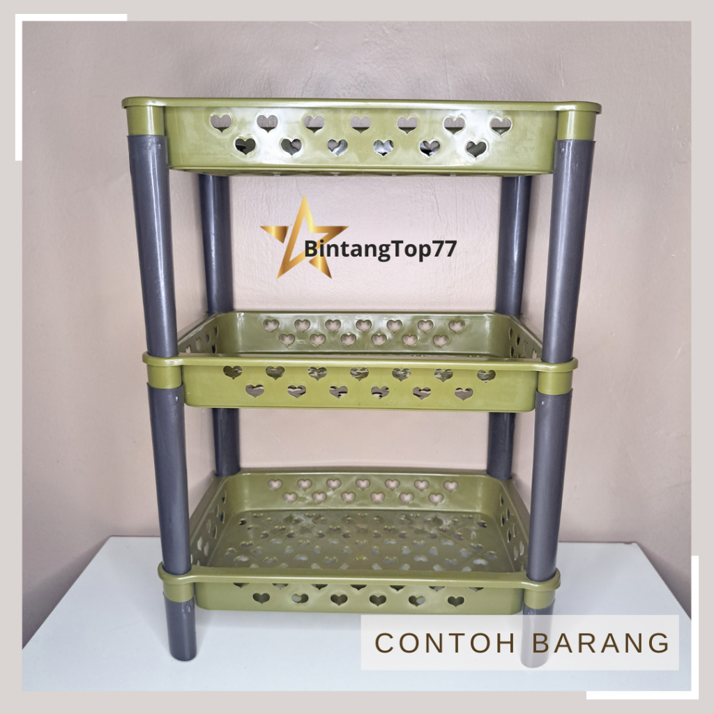 Jual Rak Mini Serbaguna Lovina Gold Susun 3 / Rak Mini Plastik (Belum ...