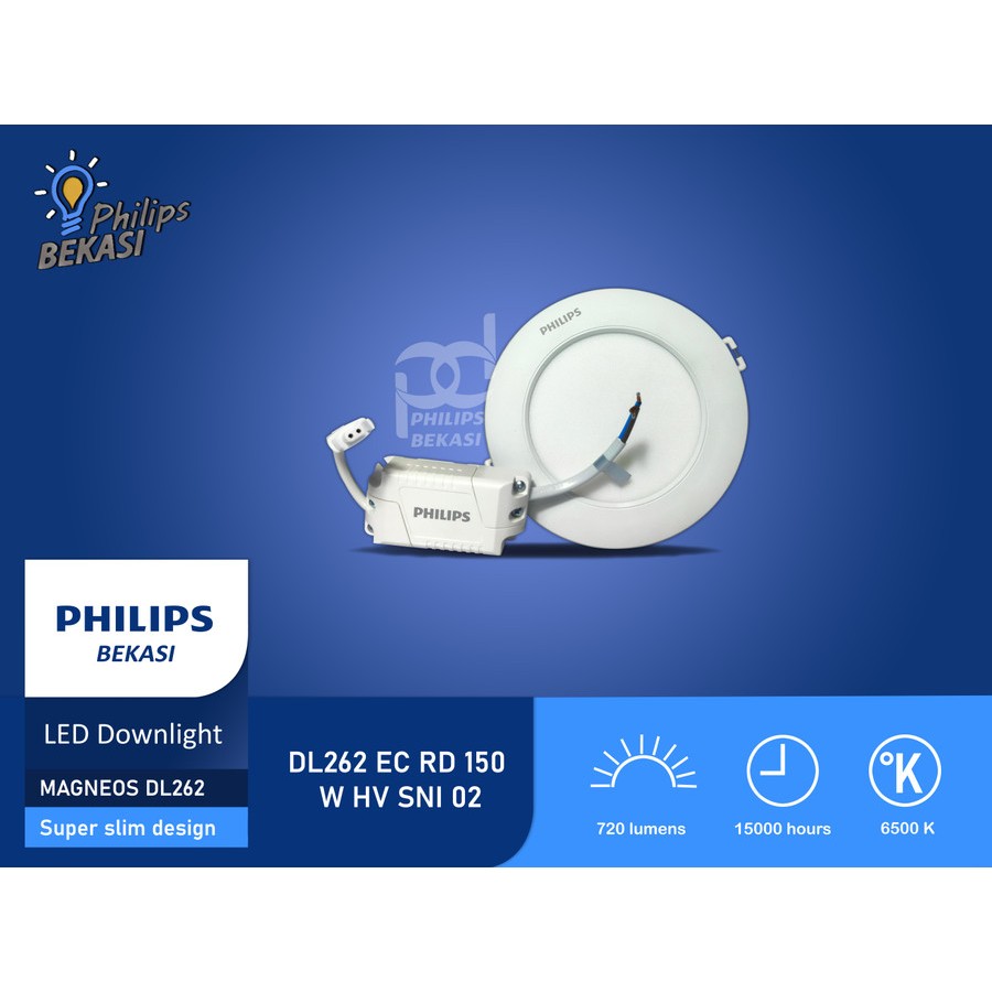 Jual Downlight Slim LED Philips DL262 EC RD 100 6W 30K W HV SNI 02 | Shopee Indonesia