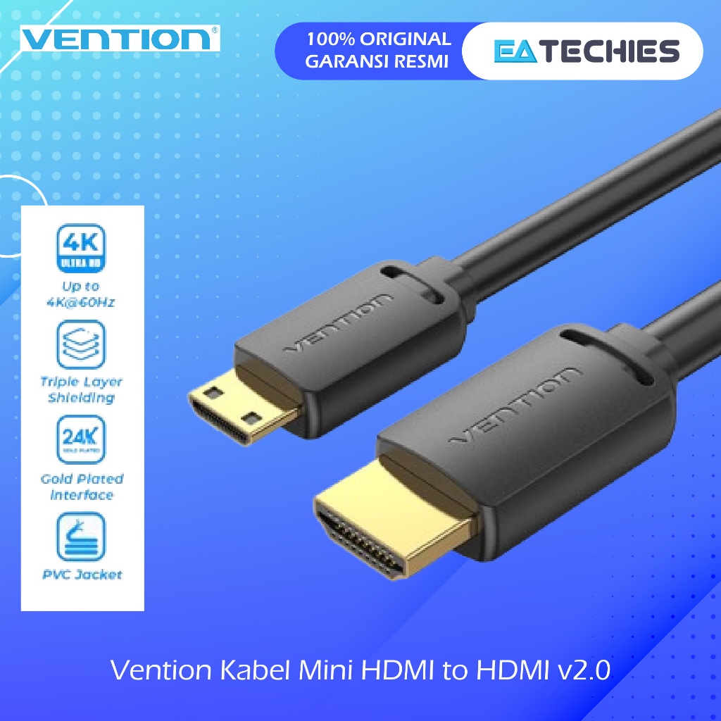 Jual Vention Kabel HDMI to Mini HDMI 4K Adapter Kamera SLR DSLR - HDMI ...