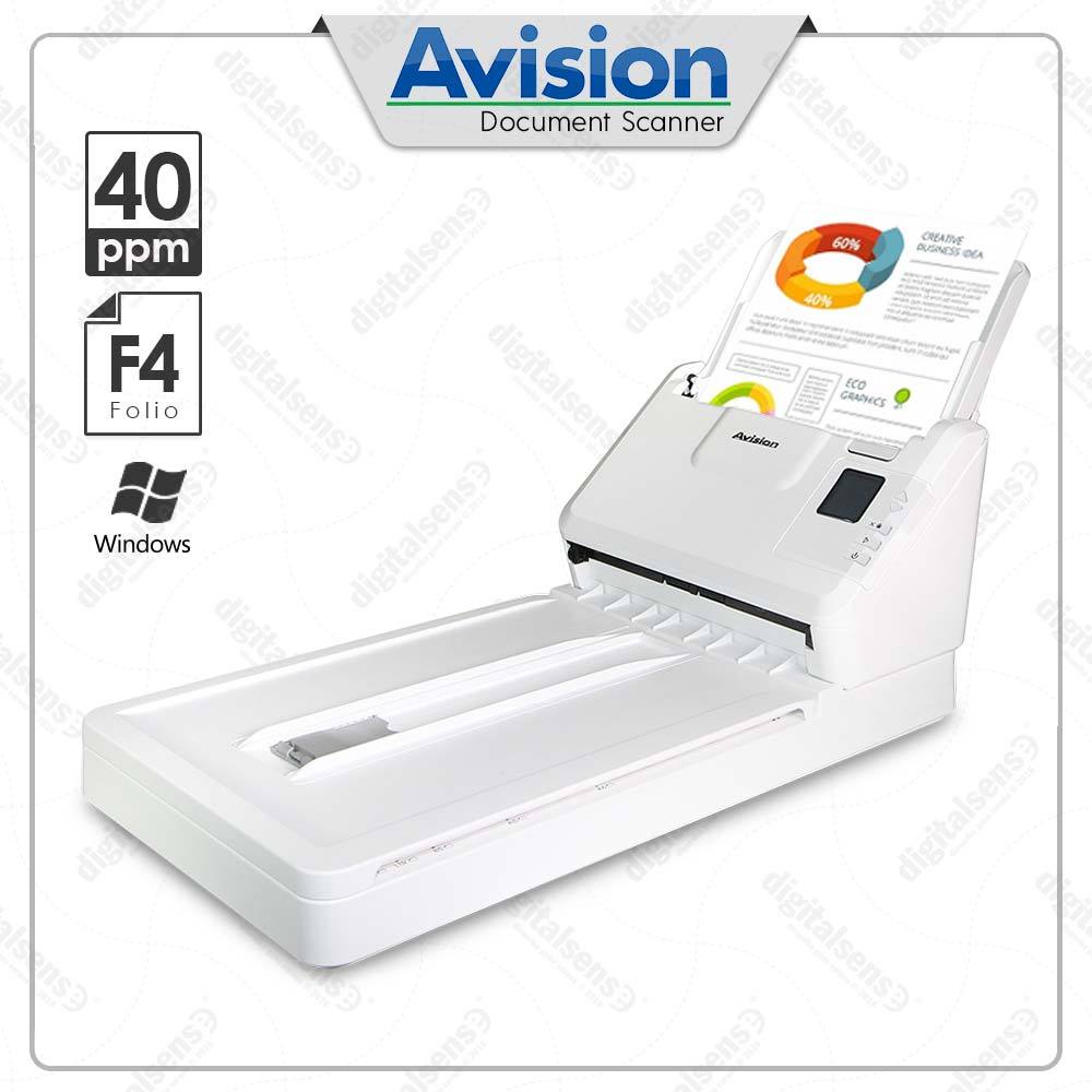 Jual Avision Scanner AD340GF - ADF + Flatbed - 40 PPM - A4/F4/Legal/Folio | Shopee Indonesia