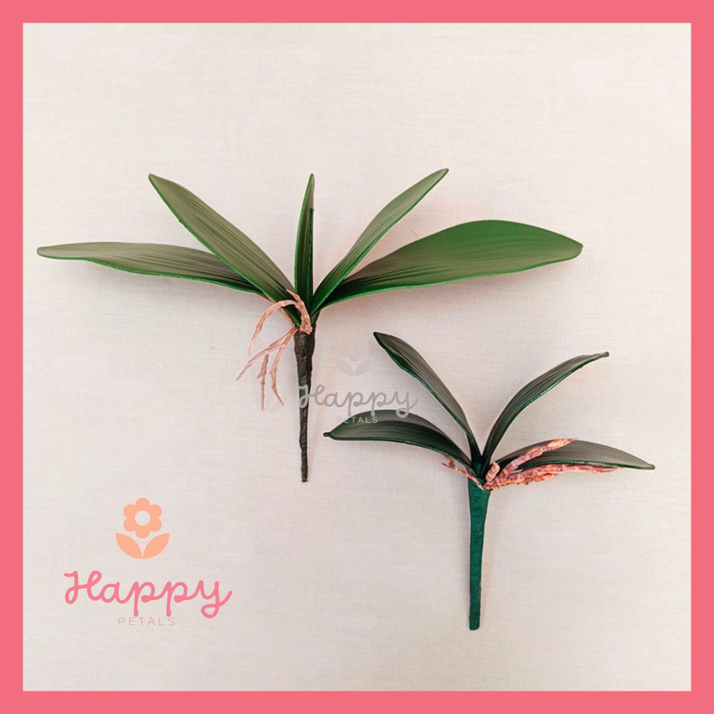 Jual Artificial Leaf Orchid Leaf daun anggrek bunga palsu ranting ...
