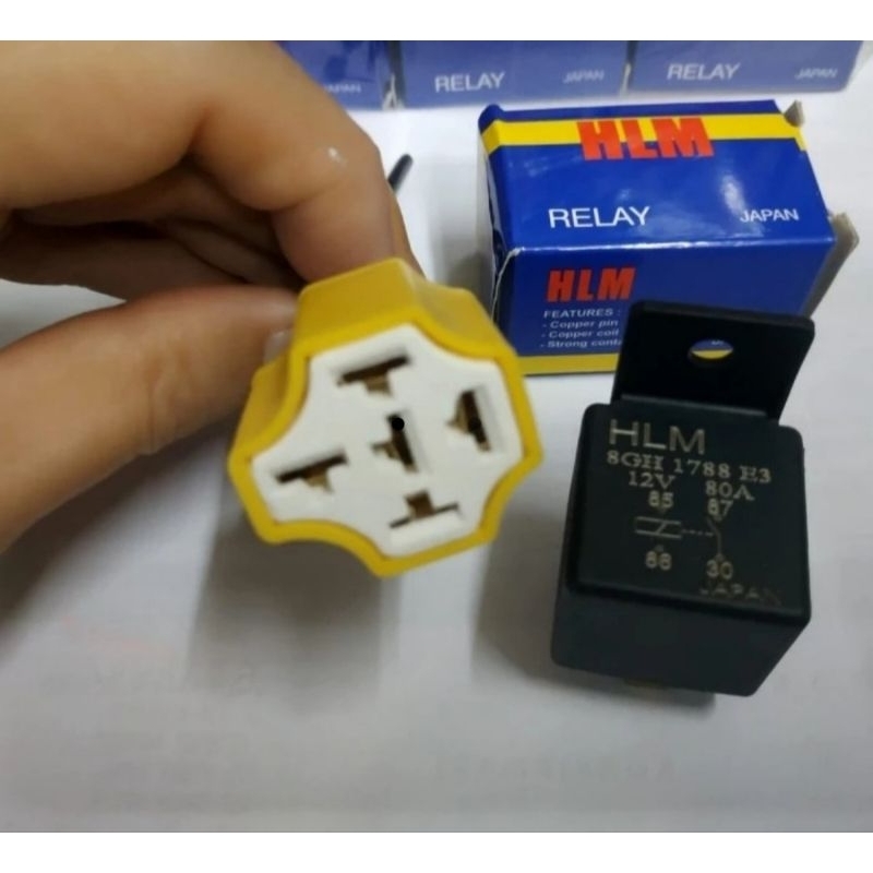 Jual RELAY KAKI 4 HLM 12V 80A + SOCKET RELAY KERAMIK | Shopee Indonesia