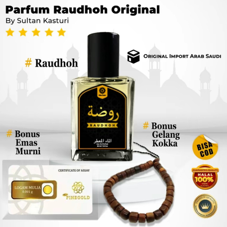 Jual [Bonus Emas] Parfum Raudhoh Asli - Raudhah Spray 30ml Eau De ...