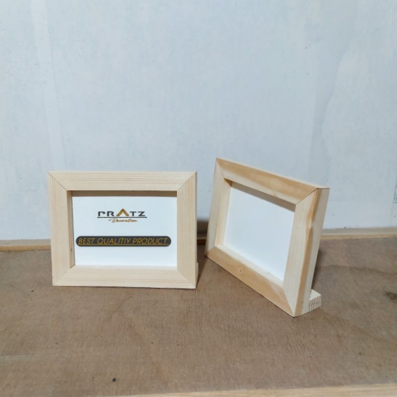 Jual Figura Bingkai foto kayu Figura 3R mini kayu jati belanda | Shopee ...