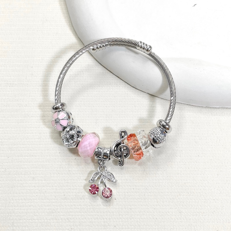 Jual Premium Gelang Pandora Charms Bracelet Serut Titanium Asli Wanita ...