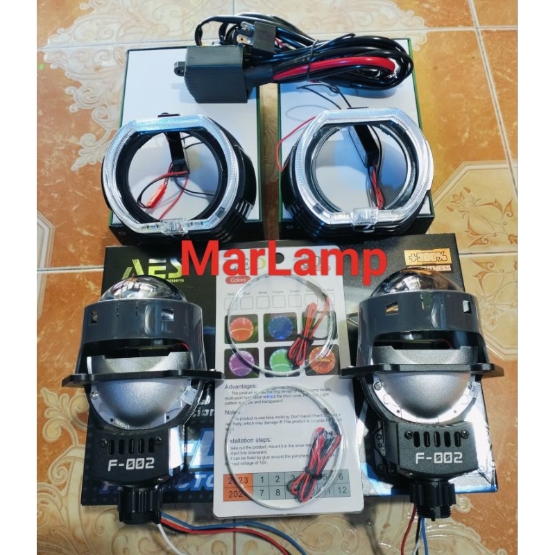 Jual Paket Biled AES F002 65Watt | Projie Projector BILED AES F2 3inch ...