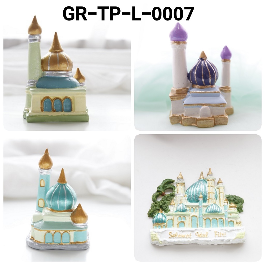 Jual TP-L-0007 Cake topper hiasan kue patung masjid kubah yamama baking ...
