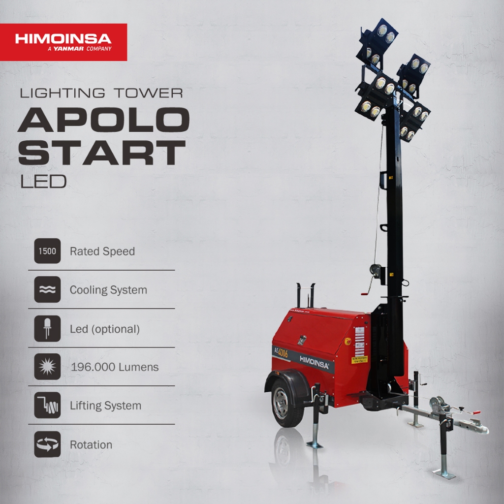 Jual Genset Lighting Tower Yanmar Apolo Start - LED AS4006 | Shopee Indonesia