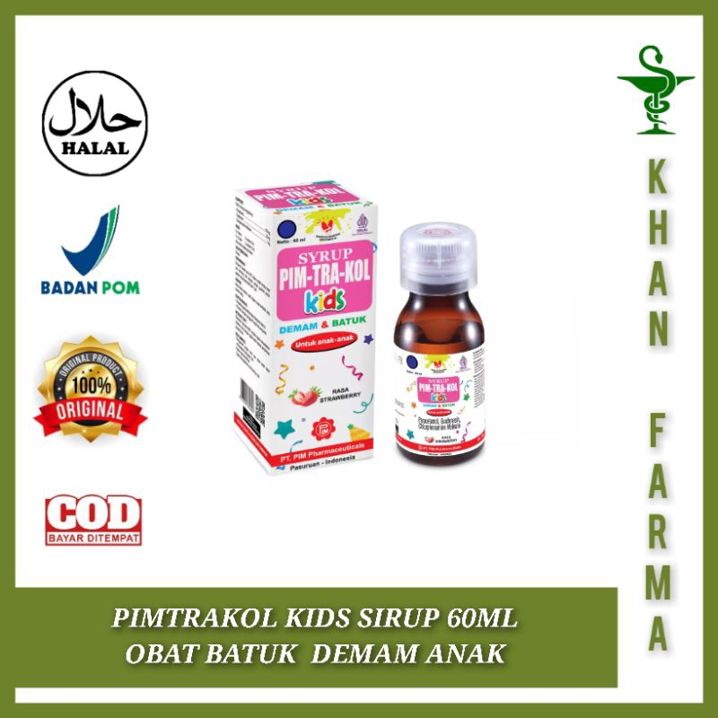Jual PIMTRAKOL KIDS SIRUP OBAT BATUK DEMAM PILEK ANAK RASA STRAWBERRY ...