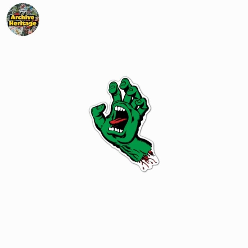 Jual sticker Santa Cruz logo Screaming Hand logo stiker skateboard ...