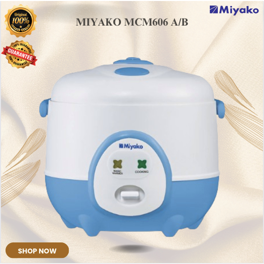 Jual Miyako Rice Cooker MCM606 A/B - Magic Warmer Plus 0.6L/MCM606A/B ...