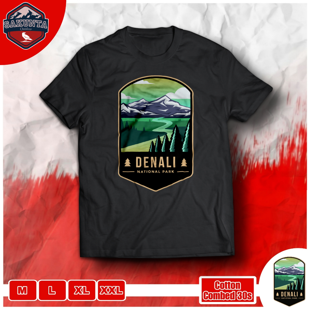Jual gUNUNg Denali kaos pendaki gunung pria dan wanita Tshirt hikking ...