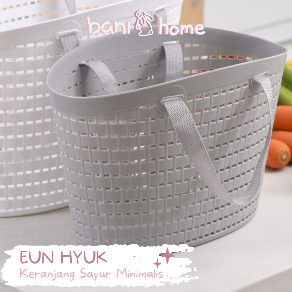 Jual |BANI| EUN HYUK Keranjang Sayur Buah Estetis Keranjang Plastik ...