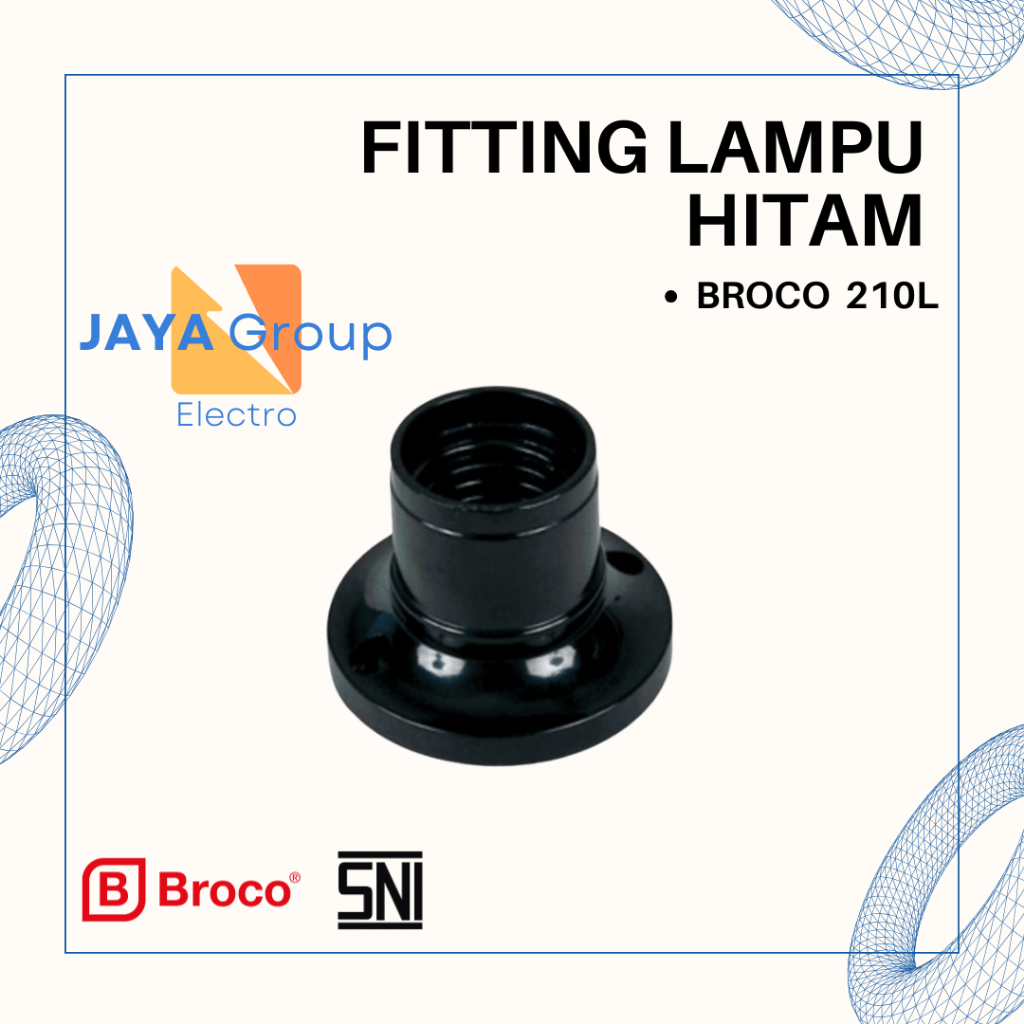 Jual FITTING PLAFON BROCO HITAM DUDUK PITTING TEMPAT LAMPU DUDUK BROCO ...